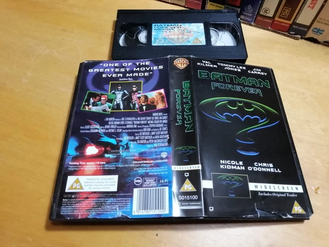BATMAN FOREVER - 1997 Warner Home Video RARE VHS WIDESCREEN Release ...