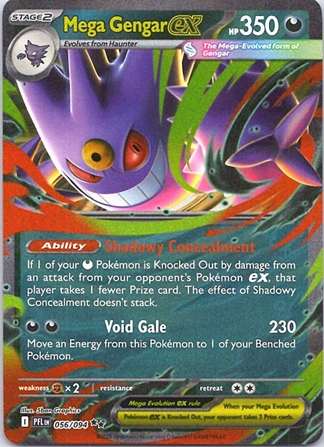 MEGA GENGAR EX Double Rare ME02: Phantasmal Flames 056/094 NM £3.90 ...