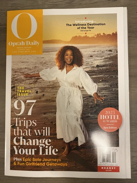 OPRAH DAILY MAGAZINE Special Edition 2025 The Travel Issue $12.99 ...