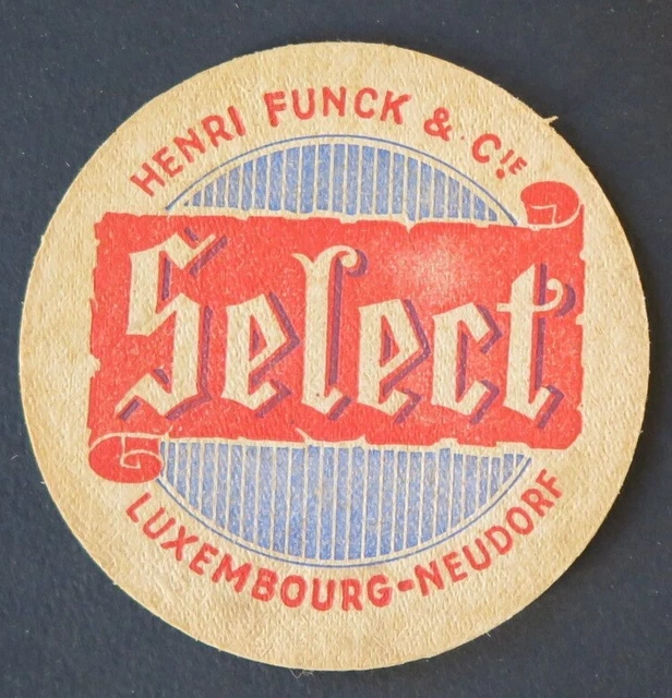 BEER MAT HENRI FUNCK SELECT LUXEMBOURG beermat 13 £2.59 - PicClick UK