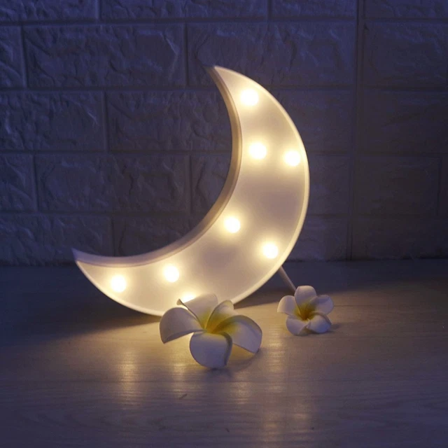 2 PACK HANGING Decorations for Home Moon Marquee Sign Shaped Light £19. ...