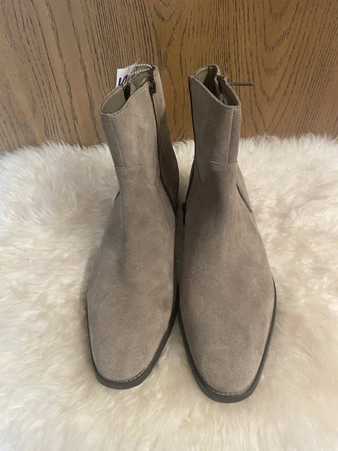 ALDO TAUPE (TAN) Suede Side Zip Chelsea Boot Mens New Size 7.5 £40.28 ...