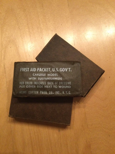 US WW2 PACKET First Aid Dressing ACME COTTON PROD. Co - MEDICAL ...
