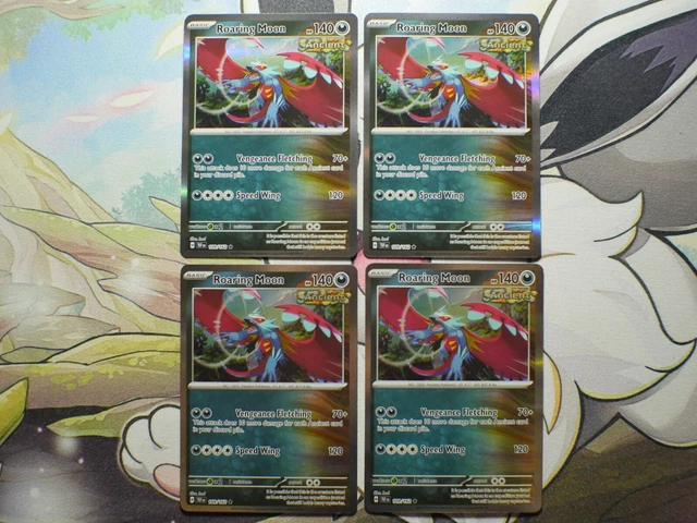 RARE TEMPORAL FORCES TEF EN Roaring Moon 109/162 x4 Playset Pokemon ...