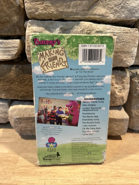 BARNEY - BARNEYS Making New Friends (White VHS, 1995) - Box Wear $23.34 ...