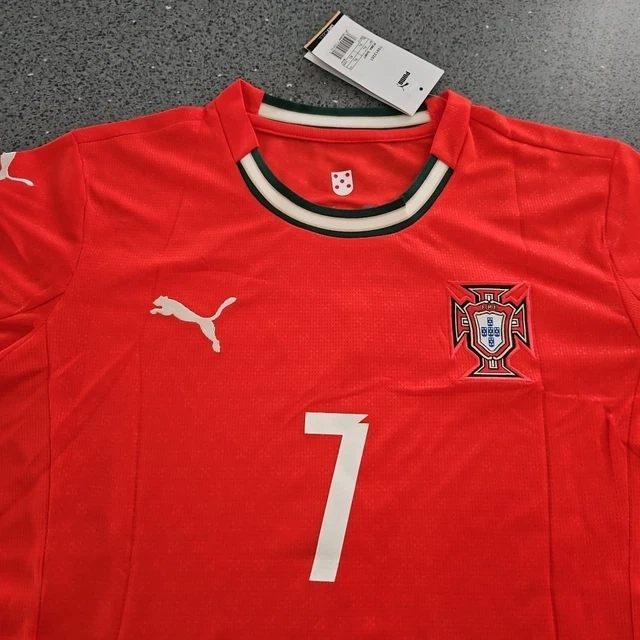 PORTUGAL 2025 MENS Home Jersey Football Soccer Puma Ronaldo 7 Size XL ...