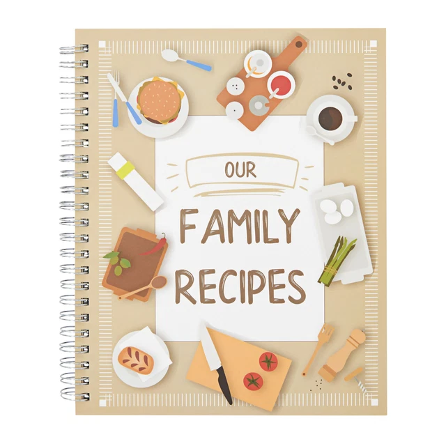 FAMILY RECIPE BOOK to Write In Spiral Bound Make Your Own Cookbook ...