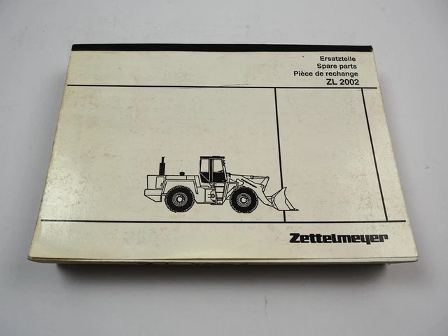 ZETTELMEYER ZL2002 RADLADER Ersatzteilliste Spare Parts List 1995 EUR 129,90 - PicClick DE