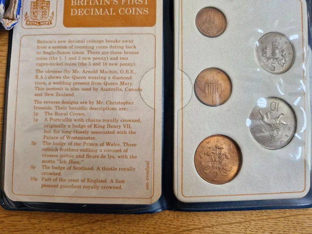 BRITAINS FIRST DECIMAL Coin Set. Uncirculated Pack £2.23 - PicClick UK