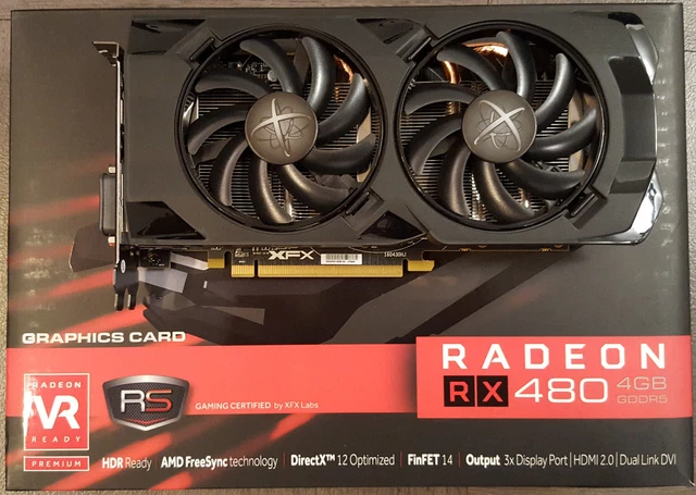 XFX RADEON RX 480 RS 4GB Video Card GDDR5 | SK Hynix H5GC4H24AJR EUR 92 ...
