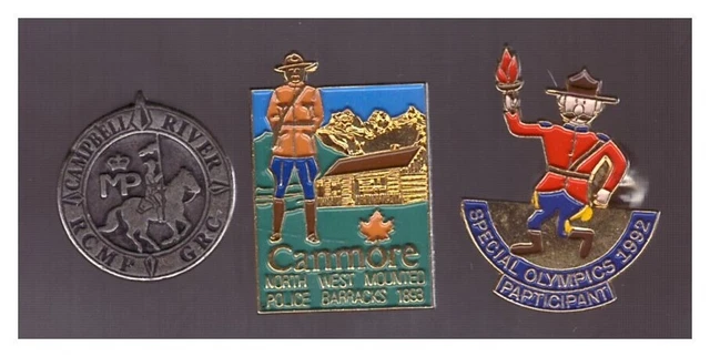 RCMP PINS: CAMPBELL River MP; CanmoreNWMP Barracks 1893; 92 ...
