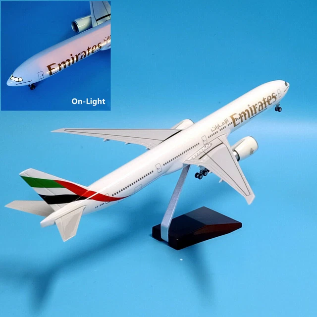 1:160 FLY EMIRATES Boeing B777 Plane Model / LED Light & Wheels ...