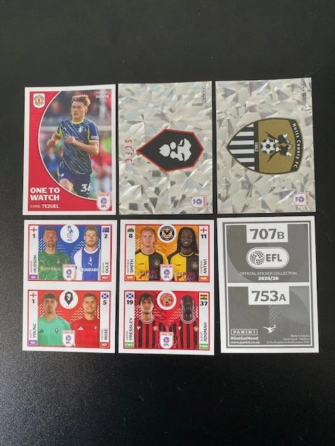 PANINI EFL 2025/26 - Mixed Lot - Football Stickers - Mint Condition ...