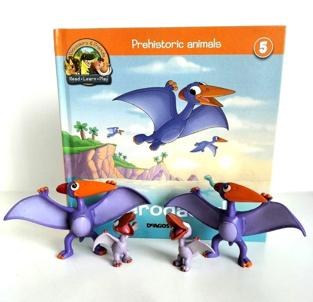 DEAGOSTINI DINOSAUR & Friends Book And Figures Set Pterodactyl Read ...