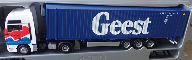 HERPA MAN TGX XXL 45ft Container-sattelzug "Heisterkamp / Geest" EUR 30 ...