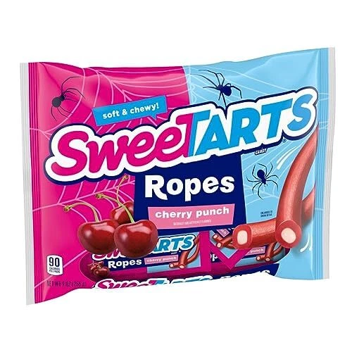 SWEETARTS ROPES SOFT Chewy Candy Cherry Punch Flavor Sweet & Tart 9 Oz ...
