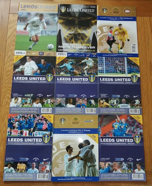 LEEDS UNITED PROGRAMMES - 9 Homes from 2001-2003. £2.99 - PicClick UK