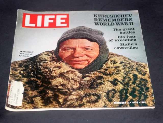 LIFE MAGAZINE DECEMBER 4 1970 Khruschev Remembers World Ii £8.03 ...