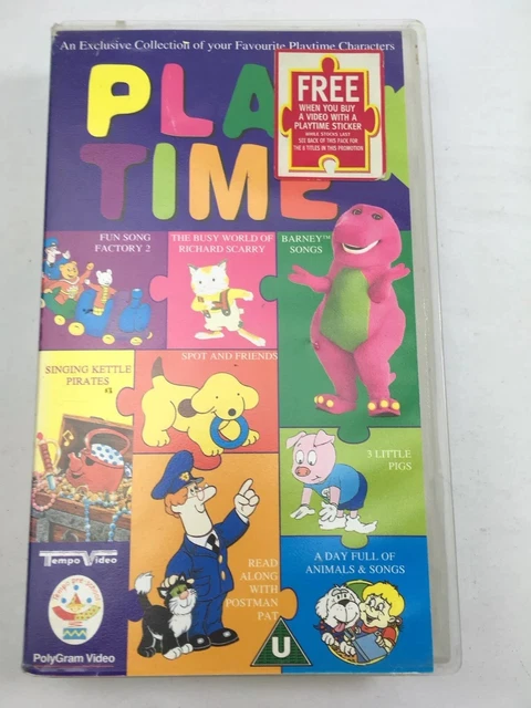 PLAYTIME CHILDRENS VHS video fun song factory postman pat barney spot ...