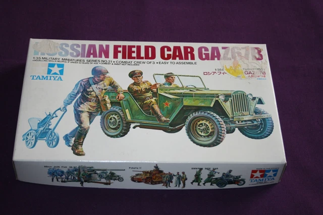 TAMIYA RUSSIAN FIELD Car GAZ67B 1:35 scale model kit No.21. £26.72 ...