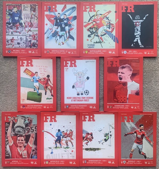NOTTINGHAM FOREST FC 2017 2018 HOME FOOTBALL PROGRAMME COLLECTION ...