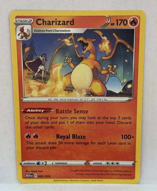 POKÉMON TCG MCDONALDS 2025 PROMO Charizard 001/015 Regular (Non-Holo ...