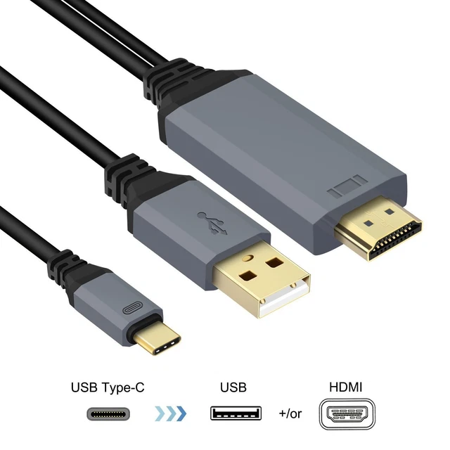 CÂBLE MHL HDMI Câble USB Modèle Type C 3.1 TV Huawei Samsung S8 Note 8 ...