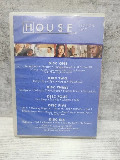 HOUSE M.D. SEASON 2 DVD - Complete Season Two - Hugh Laurie - (6-disc ...