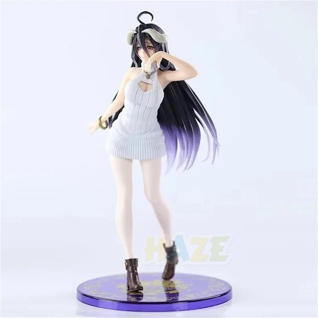 ANIME OVERLORD ALBEDO Figure White Sweater Girl Model 22cm Toy PVC Gift ...