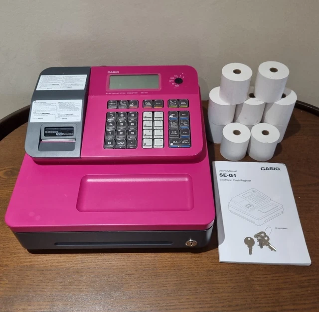 CASIO SE-G1 ELECTRONIC Cash Register Till Pink - With Keys, Manual ...