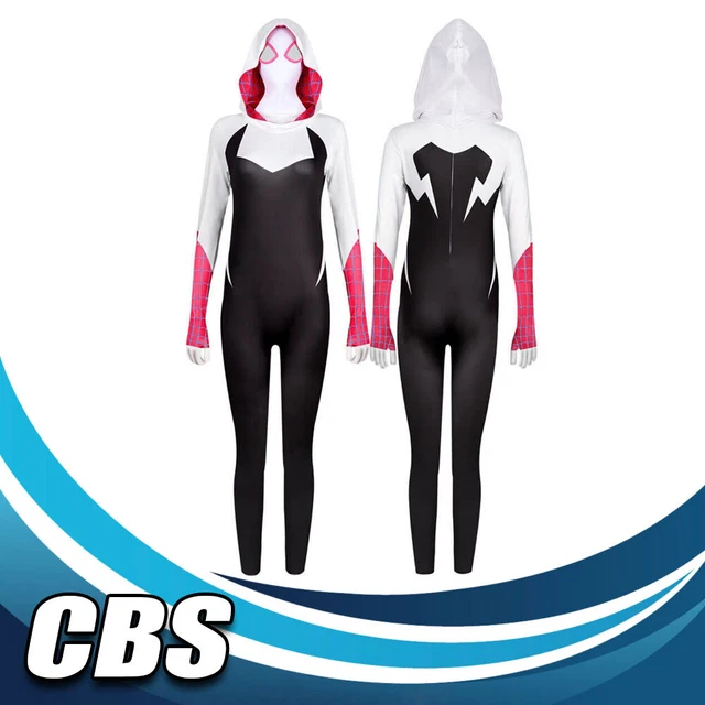 KIDS ADULT SPIDER-MAN Across into The Spider-Verse Gwen Cosplay Costume ...