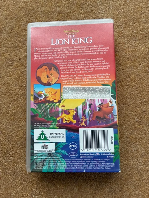 WALT DISNEY’S THE Lion King VHS Good Condition £3.31 - PicClick UK