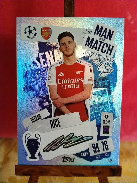 TOPPS MATCH ATTAX UCL 2024/25 Declan Rice Man Of The Match Signature ...