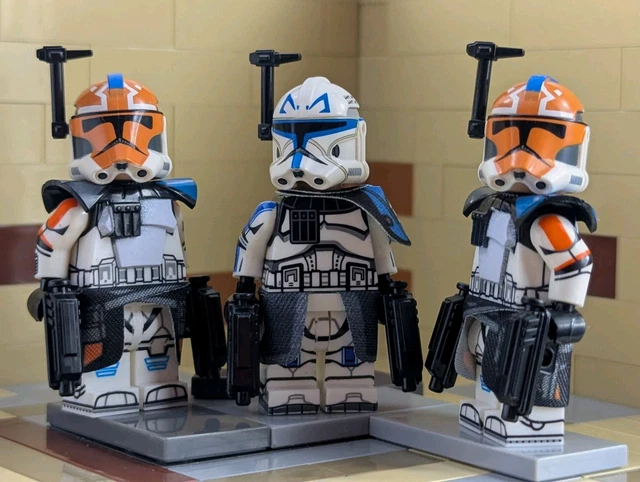 STAR WARS CLONE Minifig (3x) 332nd Trio Captain Rex & ARC Trooper ...