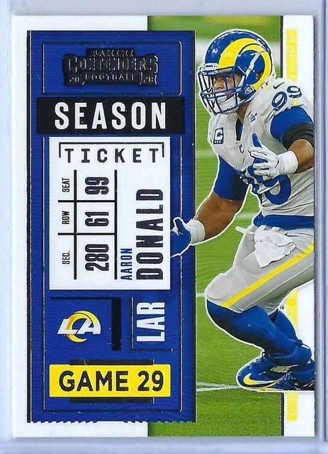 BILLET DE SAISON 2020 Contenders Aaron Donald #53 LA Rams--A174 EUR 1 ...