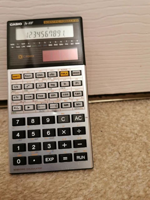 CASIO FX - 10f Scientific Solar Powered Calculator £11.10 - PicClick UK