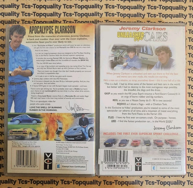 JEREMY CLARKSON - Unleashed On Cars Apocalypse X2 VHS Tape £9.99 ...