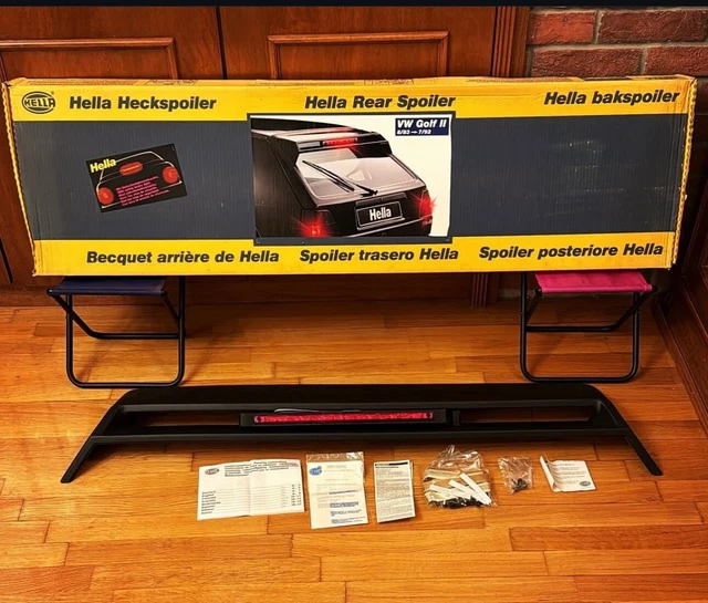 NOS RARE HELLA Double Deck Rear Spoiler With Stop Light For Volkswagen ...