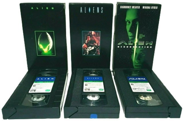 3 VHS TAPES Alien Aliens and Alien Resurrection VHS Tapes Horror Sci Fi ...