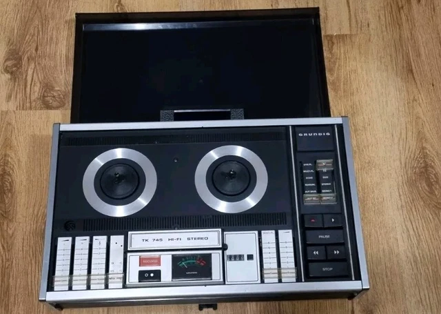 GRUNDIG TK-745 TONBANDGERÄT / Bandmaschine + Abdeckhaube / Defekt EUR 29,99 - PicClick DE