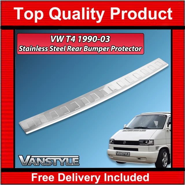 FITS VW T4 Transporter 90-03 Rear Bumper Protector Polished Stainless ...