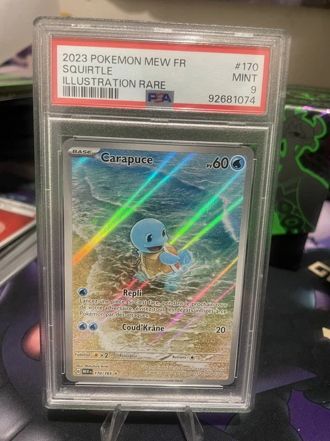 CARTE POKÉMON CARAPUCE Ar 170/165 Pokemon 151 PSA 9 EUR 60,00 - PicClick FR