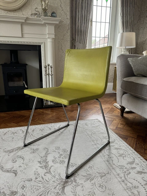 IKEA BERNHARD GREEN Leather Dining Chair / Occasional Chair £25.00 ...