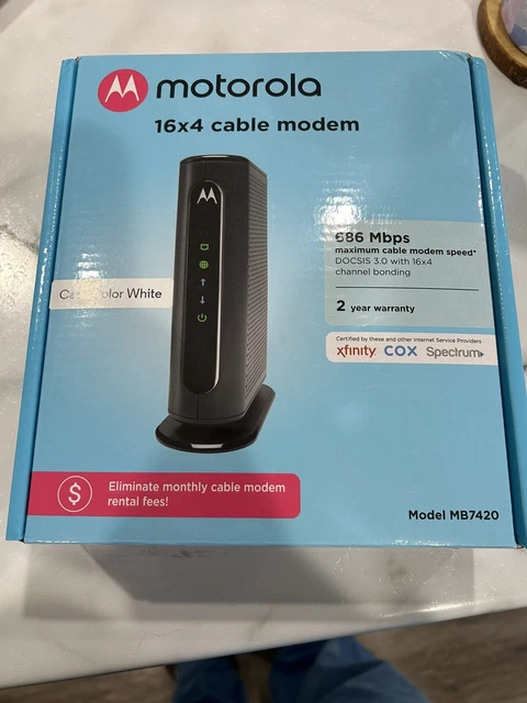 MOTOROLA MG7550 16X4 CABLE MODEM W/ AC1900 WiFi ROUTER XFINITY COX ...