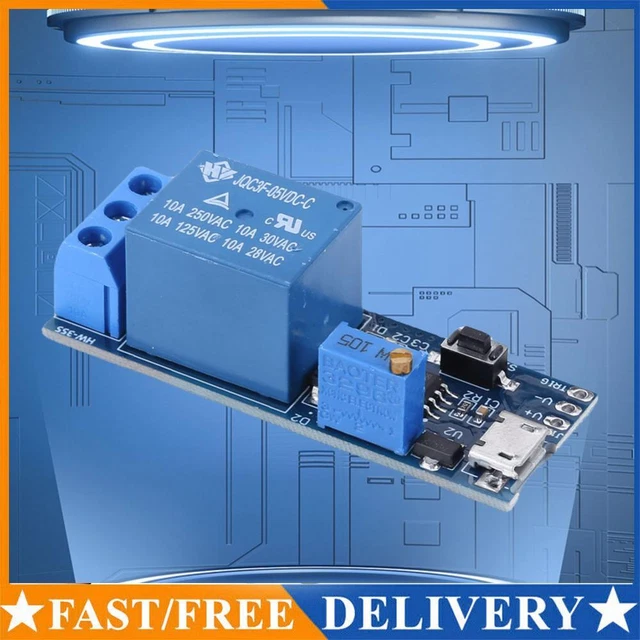 ADJUSTABLE RELAY MODULE Wide Voltage Time Relay Shield Module for ...