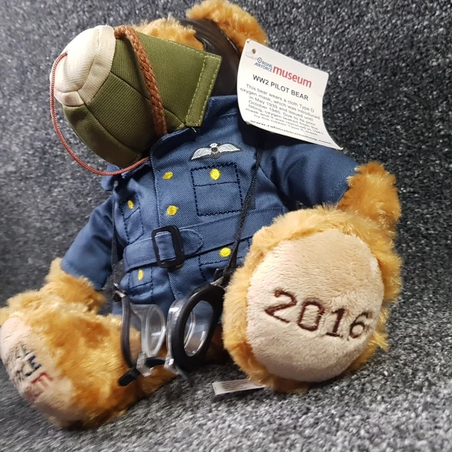 BRAZIER TEDDY BEAR WW2 Pilot Bear Royal Air Force Museum Soft Toy Plush ...