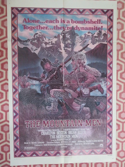 THE MOUNTAIN MEN One Sheet Poster Charlton Heston Brian Keith £9.99 ...