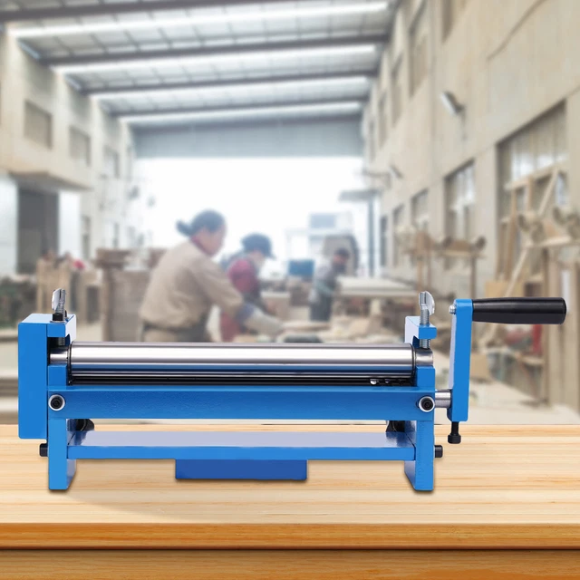 300MM SJ 300 Manual Slip Roll Rolling Bender Round Steel Plate Bending ...