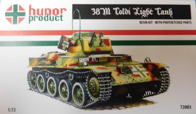 HUNOR PRODUCT 72003 Resinbausatz Ungarischer leichter Panzer 38M Toldi ...