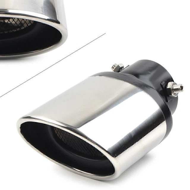 CAR STAINLESS STEEL Rear Exhaust Straight Pipe Tail Muffler Tip ...